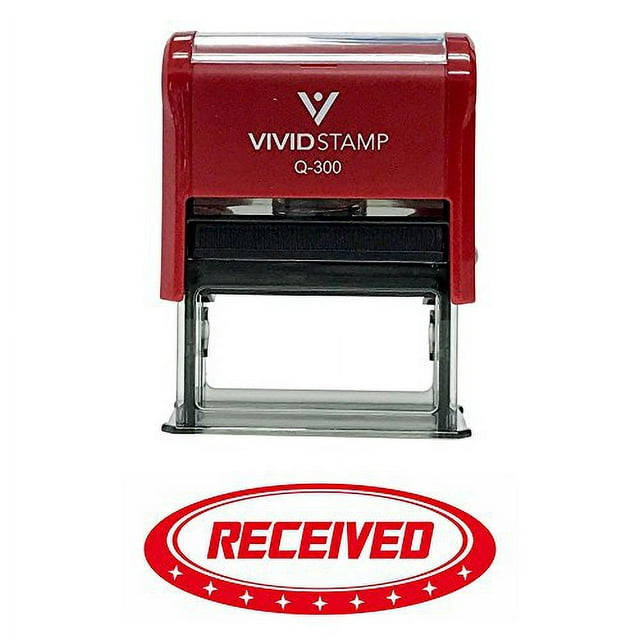 Vivid Stamp Received Designer Office Self-Inking Office Rubber Stamp ...
