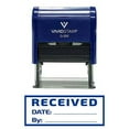 Vivid Stamp Received W/Border Self-Inking Office Rubber Stamp (Blue ...