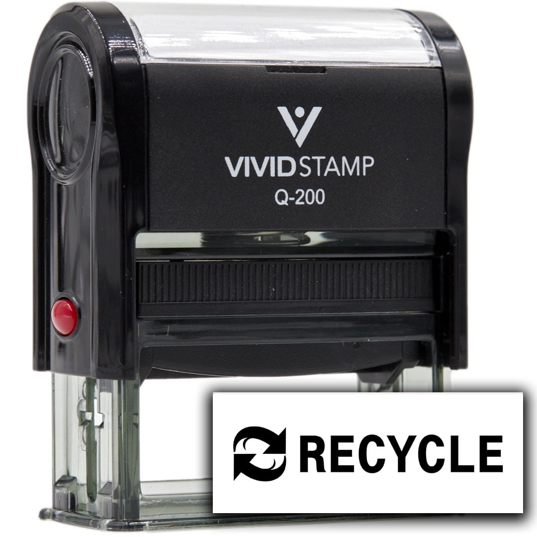Vivid Stamp Recycle Self Inking Rubber Stamp (Black Ink) - Q-200 ...