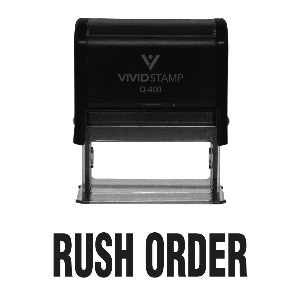 Vivid Stamp Rush Order Self Inking Rubber Stamp (Black Ink) - X-Large ...