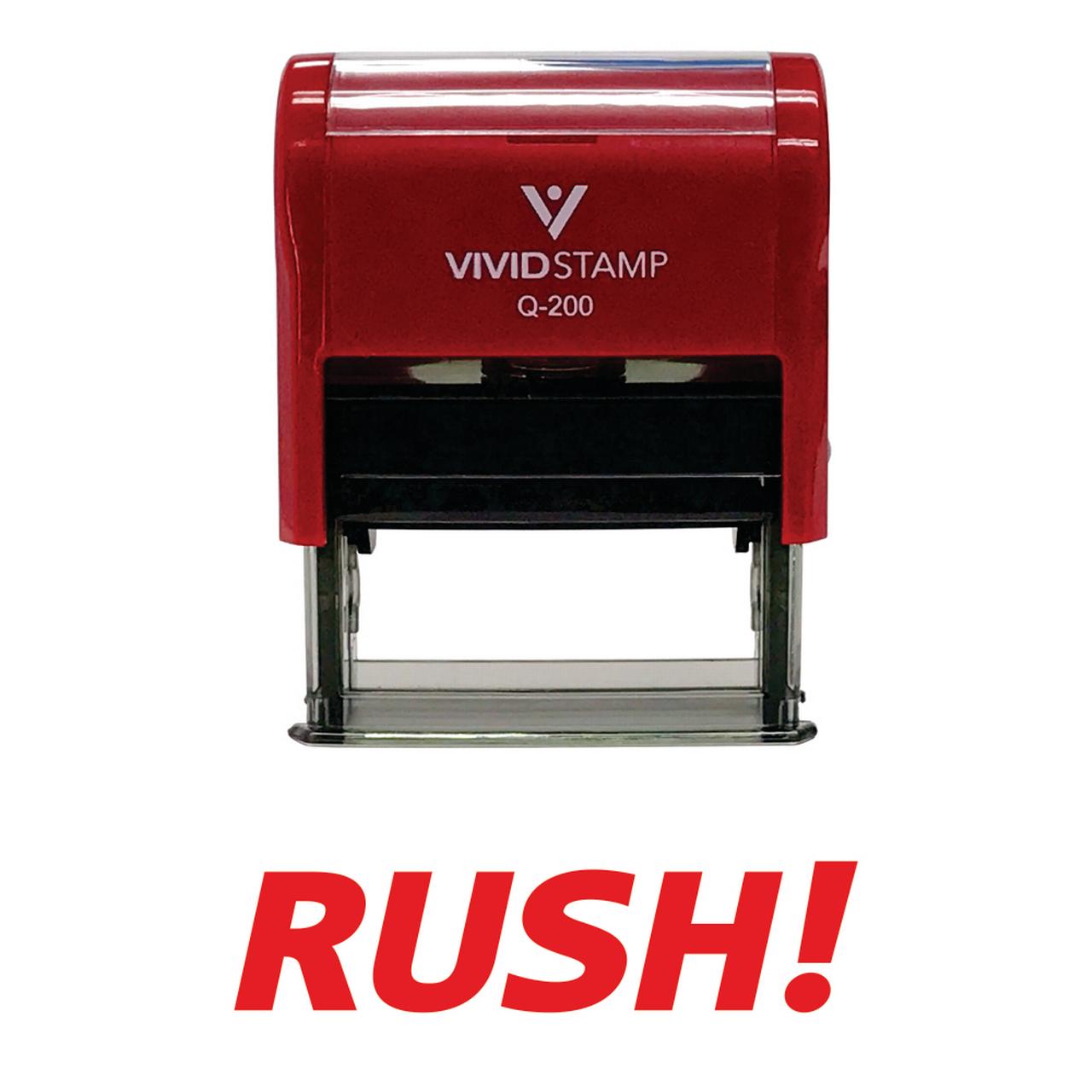 Vivid Stamp Rush Self Inking Rubber Stamp (Red Ink) - Medium - Walmart.com