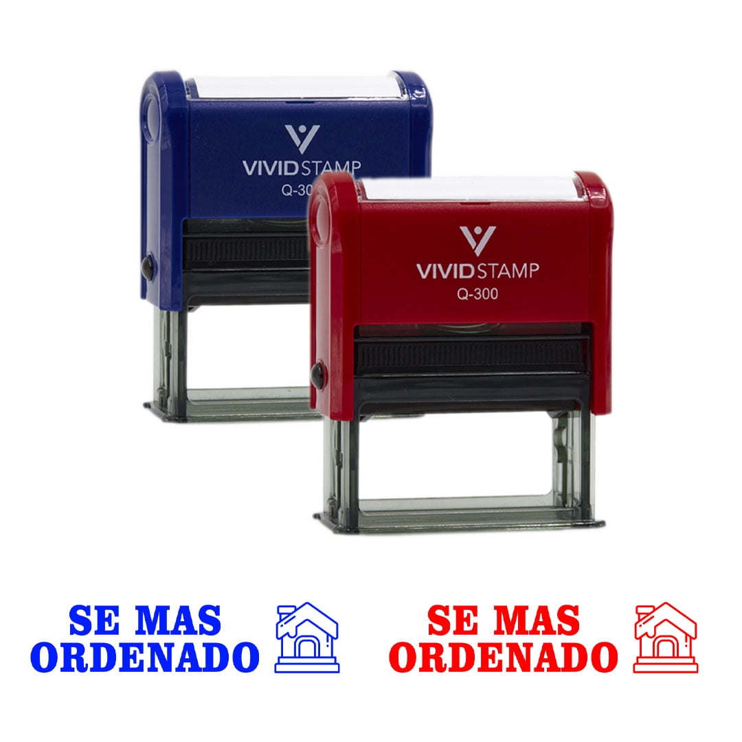 Vivid Stamp Se mas ordenado Spanish School Self-Inking Novelty Rubber ...