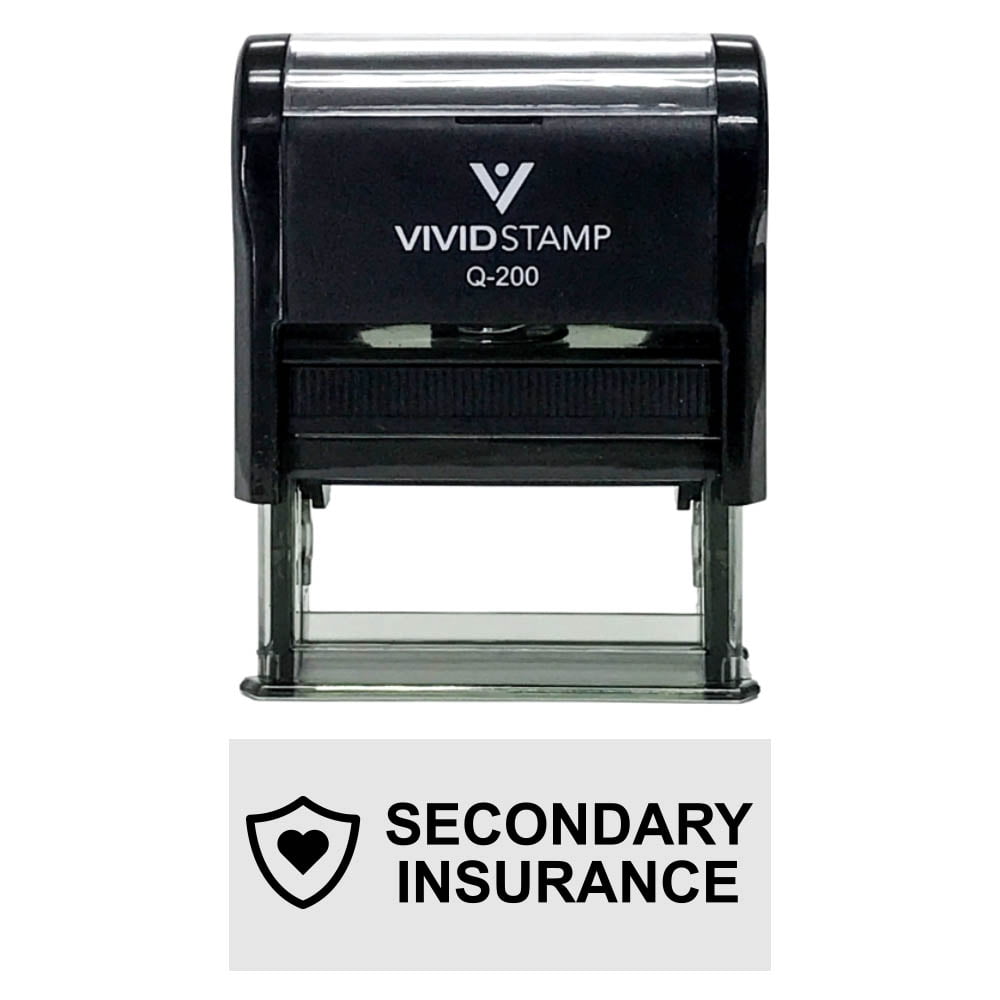 Vivid Stamp Secondary Insurance Medical Self-Inking Rubber Stamps ...