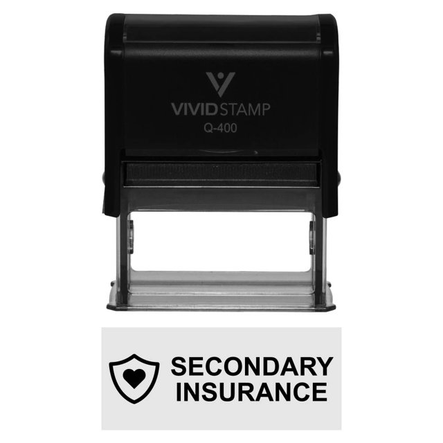 Vivid Stamp Secondary Insurance Medical Self-Inking Rubber Stamps ...