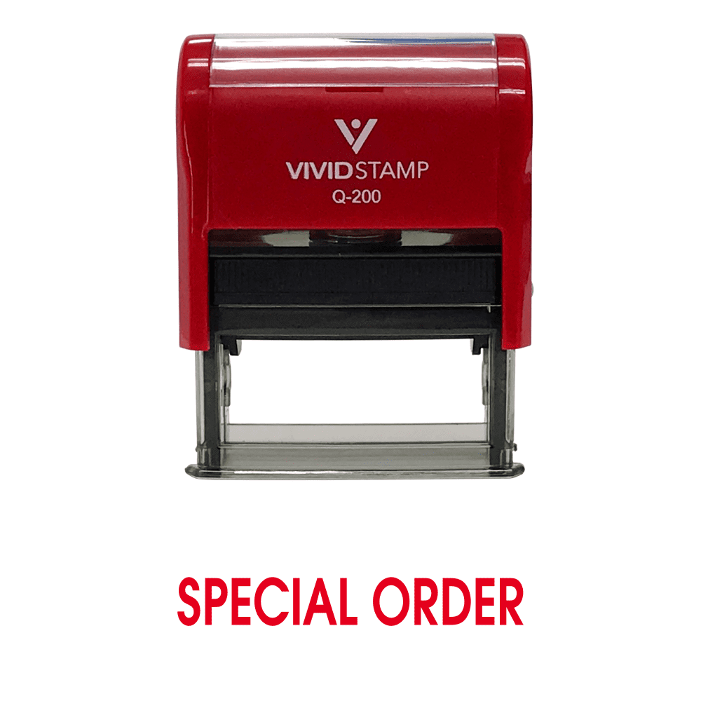 Vivid Stamp Special Order Self Inking Rubber Stamp (Red Ink) - Medium ...