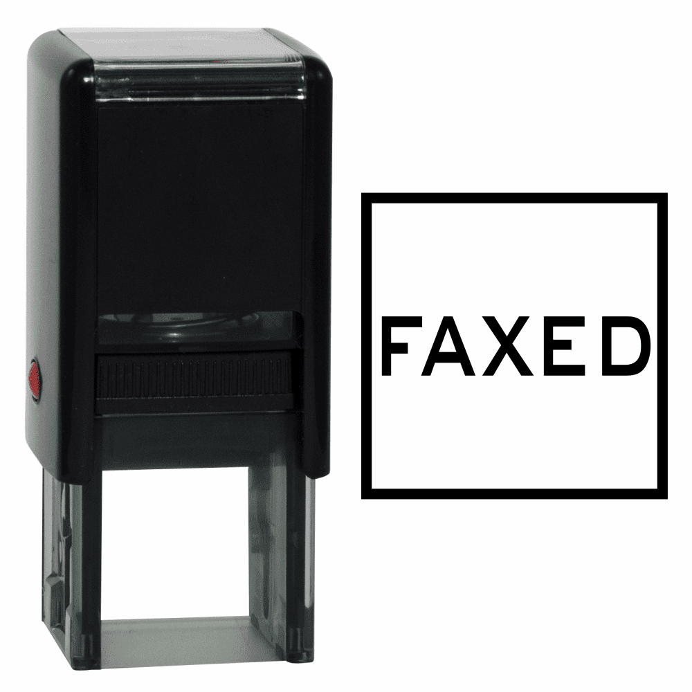 Vivid Stamp Square FAXED Self Inking Rubber Stamp (Black Ink) - Walmart.com