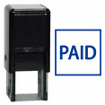 Vivid Stamp Square PAID Self Inking Rubber Stamp (Blue Ink) - Walmart.com