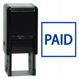 Vivid Stamp Square PAID Self Inking Rubber Stamp (Blue Ink) - Walmart.com