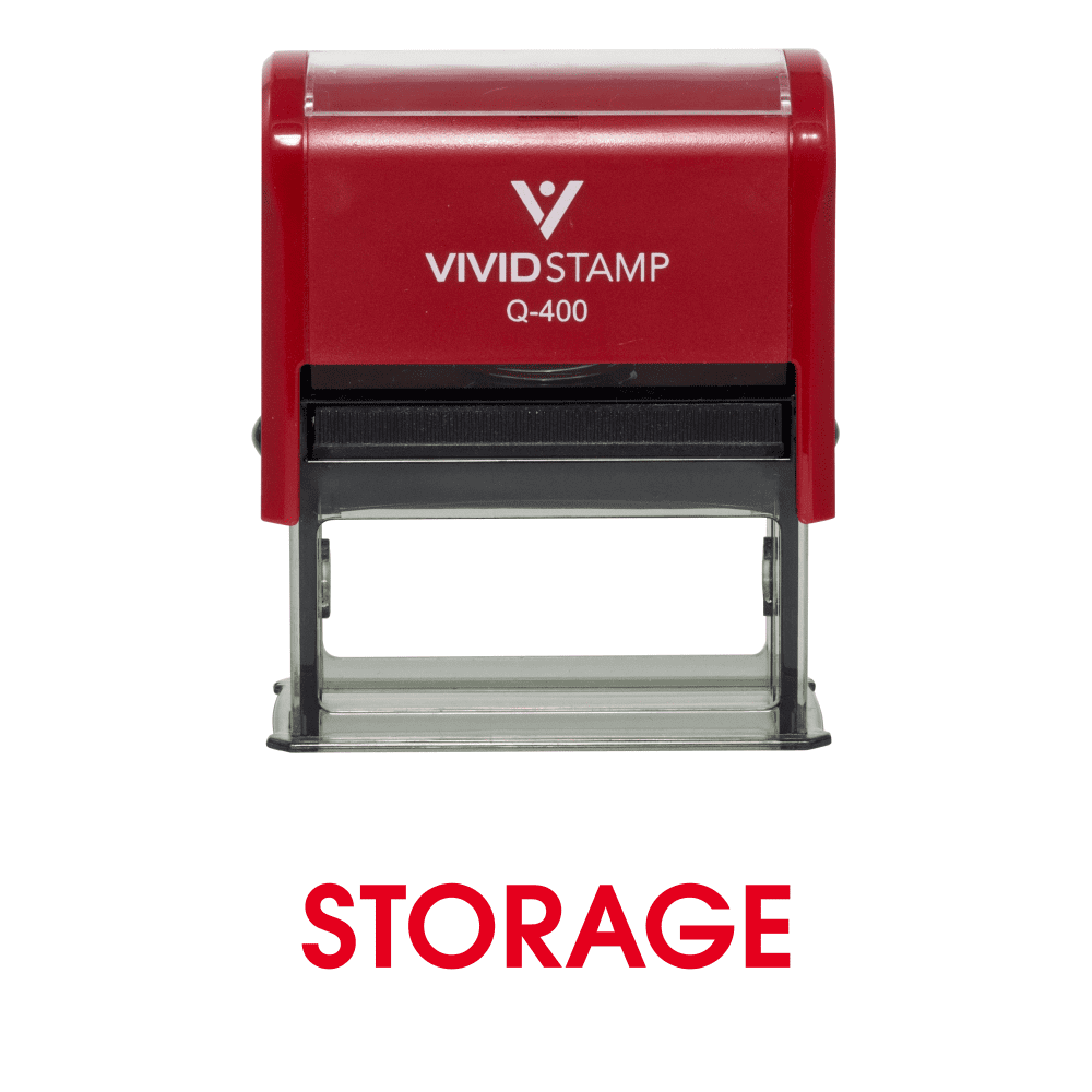 Vivid Stamp Storage Self Inking Rubber Stamp (Red Ink) - X-Large ...
