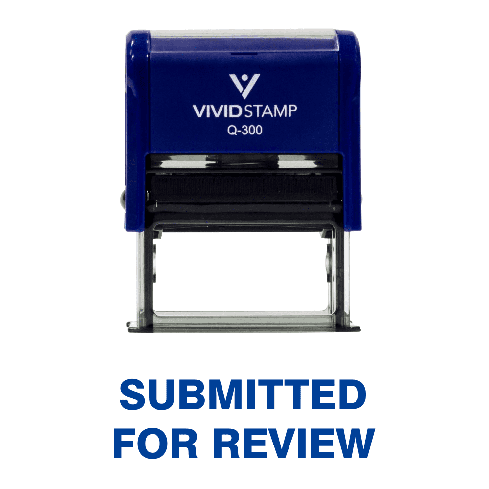 Vivid Stamp Submitted For Review Self Inking Rubber Stamp (Blue Ink ...