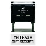 Vivid Stamp THIS HAS A GIFT RECEIPT! Self-Inking Office Rubber Stamp ...