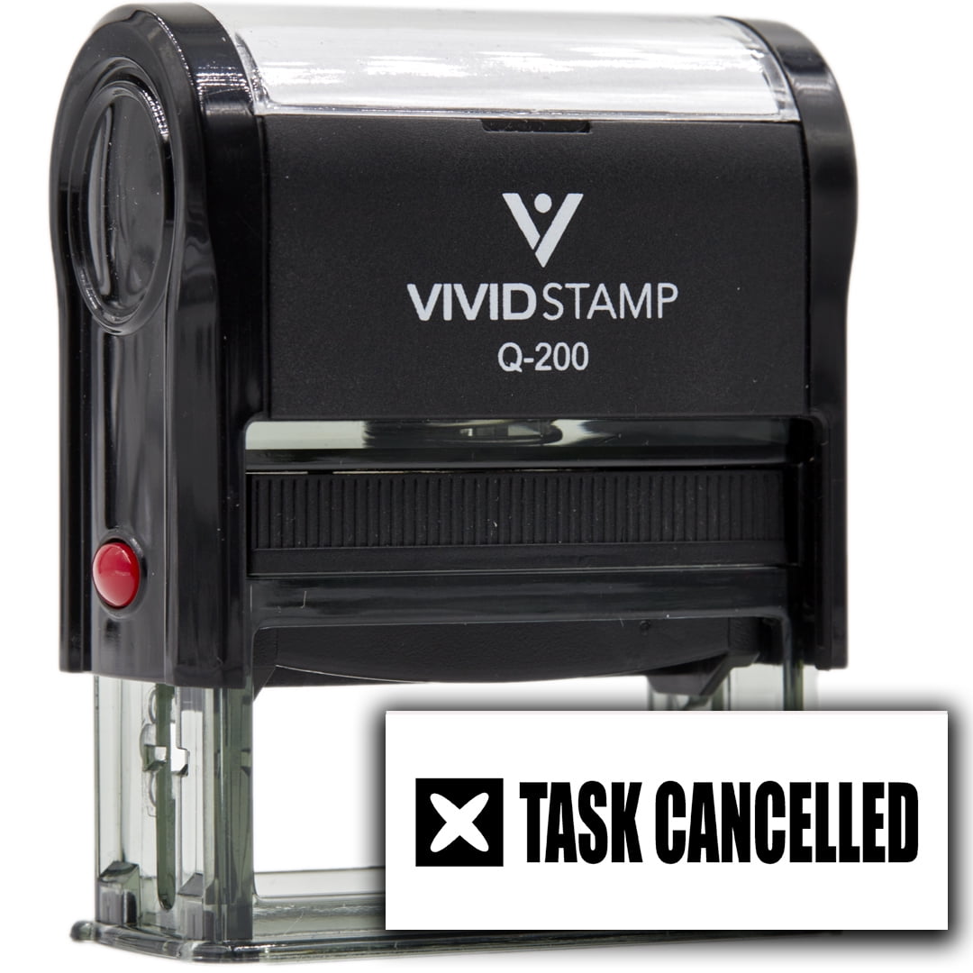 Vivid Stamp Task Cancelled Self-Inking Rubber Stamps Teachers And ...