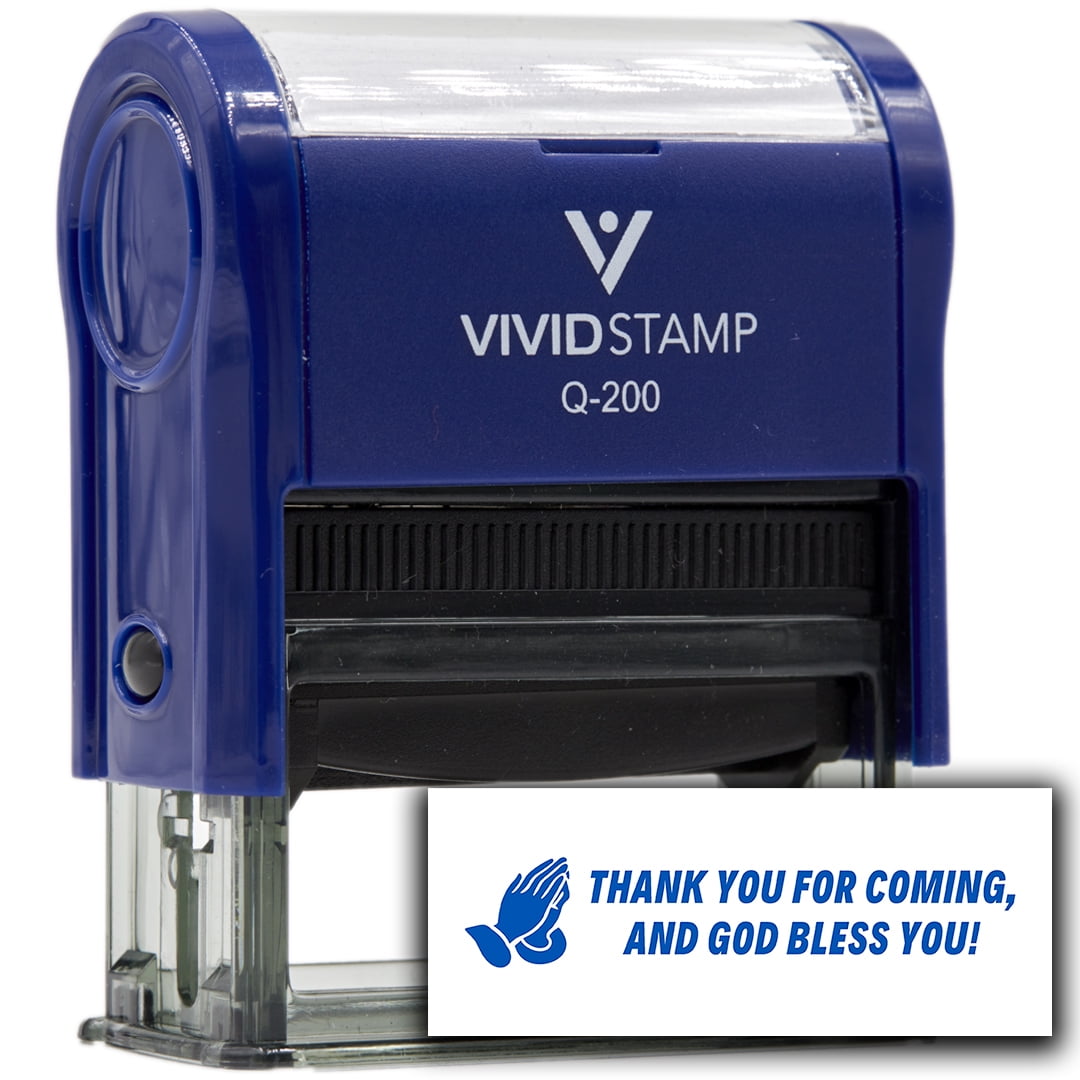 Vivid Stamp Thank you for coming, and God bless you! Self-Inking Rubber ...