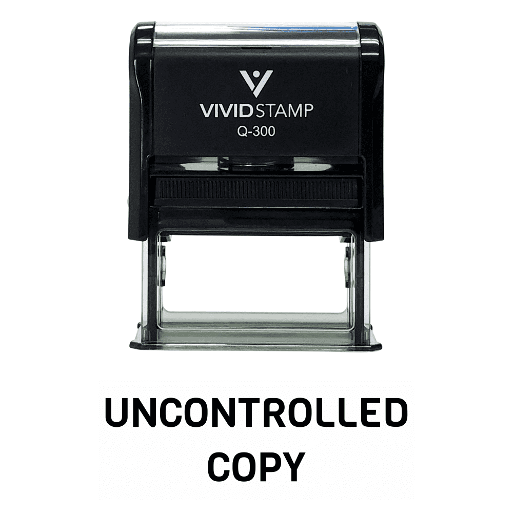 Vivid Stamp UNCONTROLLED COPY Self Inking Rubber Stamp (Black Ink ...