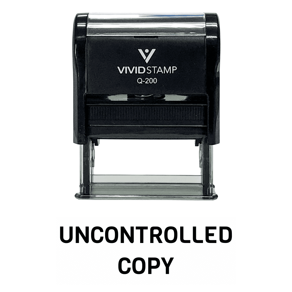 Vivid Stamp UNCONTROLLED COPY Self Inking Rubber Stamp (Black Ink ...