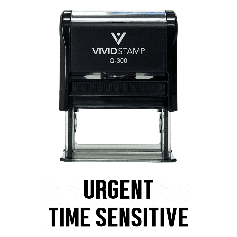 Vivid Stamp URGENT TIME SENSITIVE Self Inking Rubber Stamp (Black Ink ...