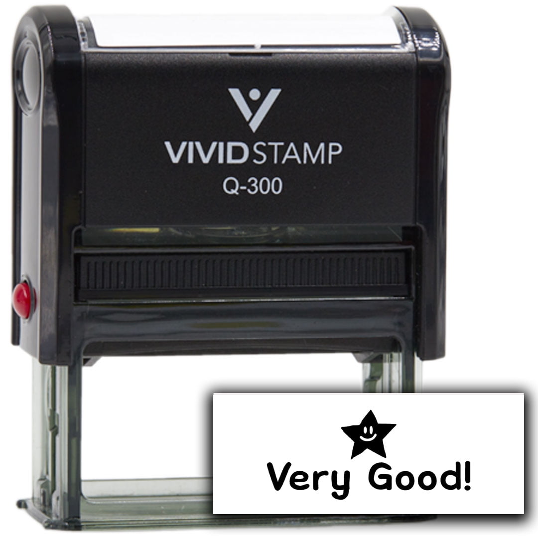 Vivid Stamp Very Good! Star Self Inking Rubber Stamp (Black Ink) - Q ...