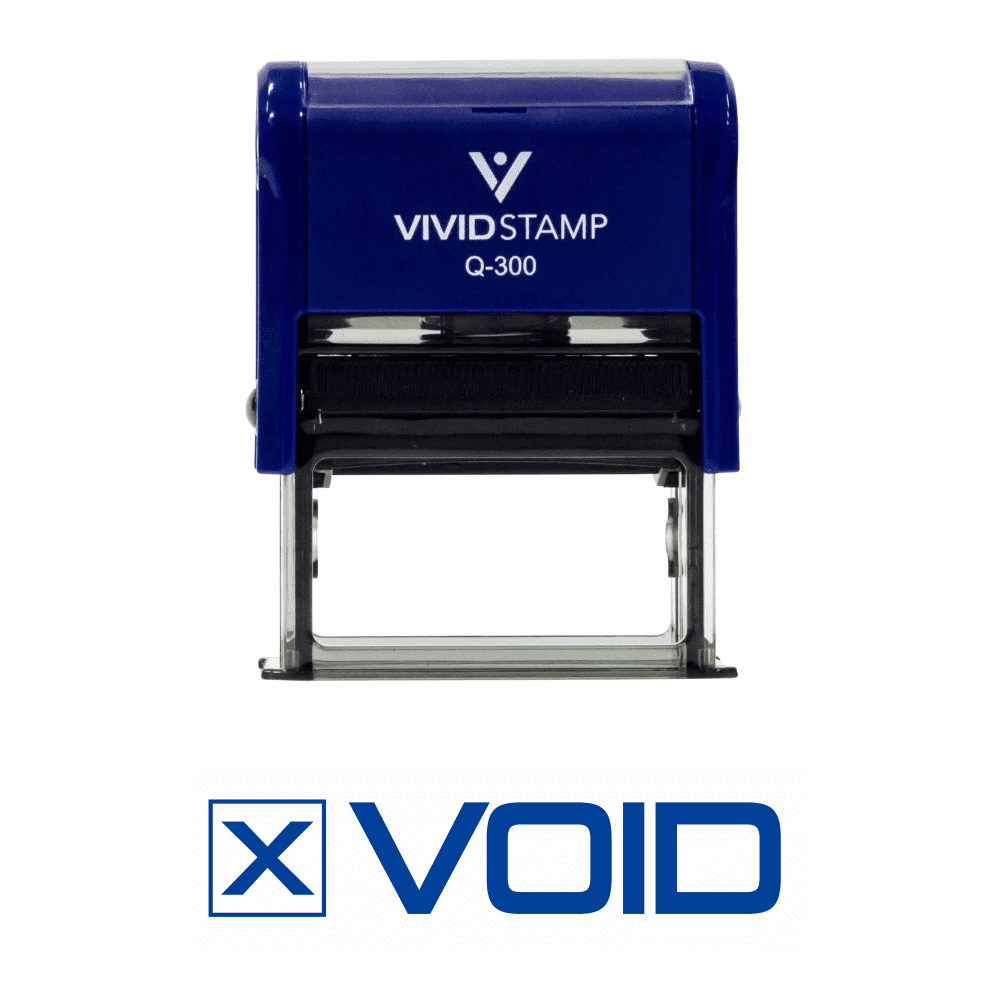 Vivid Stamp Void Office Self-Inking Office Rubber Stamp (Blue) - L ...