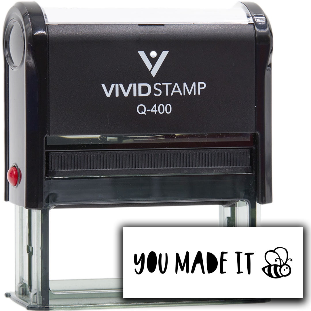 Vivid Stamp You Made It Self Inking Rubber Stamp (Black Ink) - Q-400 ...