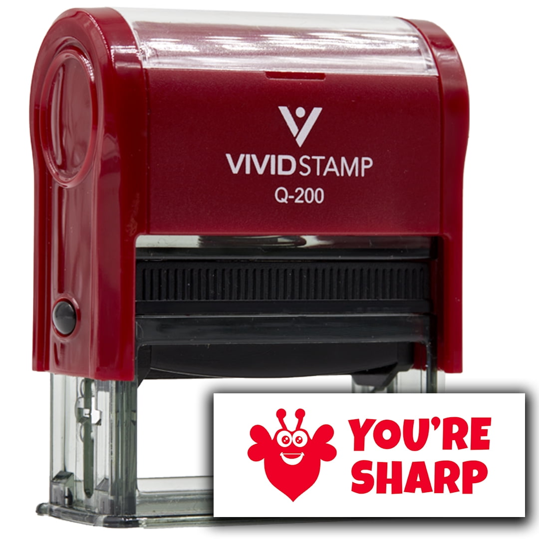 Vivid Stamp You’re Sharp Self Inking Rubber Stamp (Red Ink) - Q-200 ...