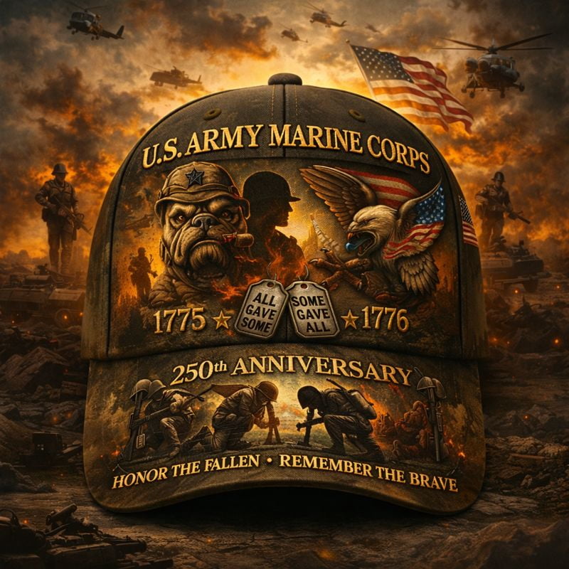 Vivid U.S. Army Marine Corps 250th Anniversary Cap: A Powerful ...