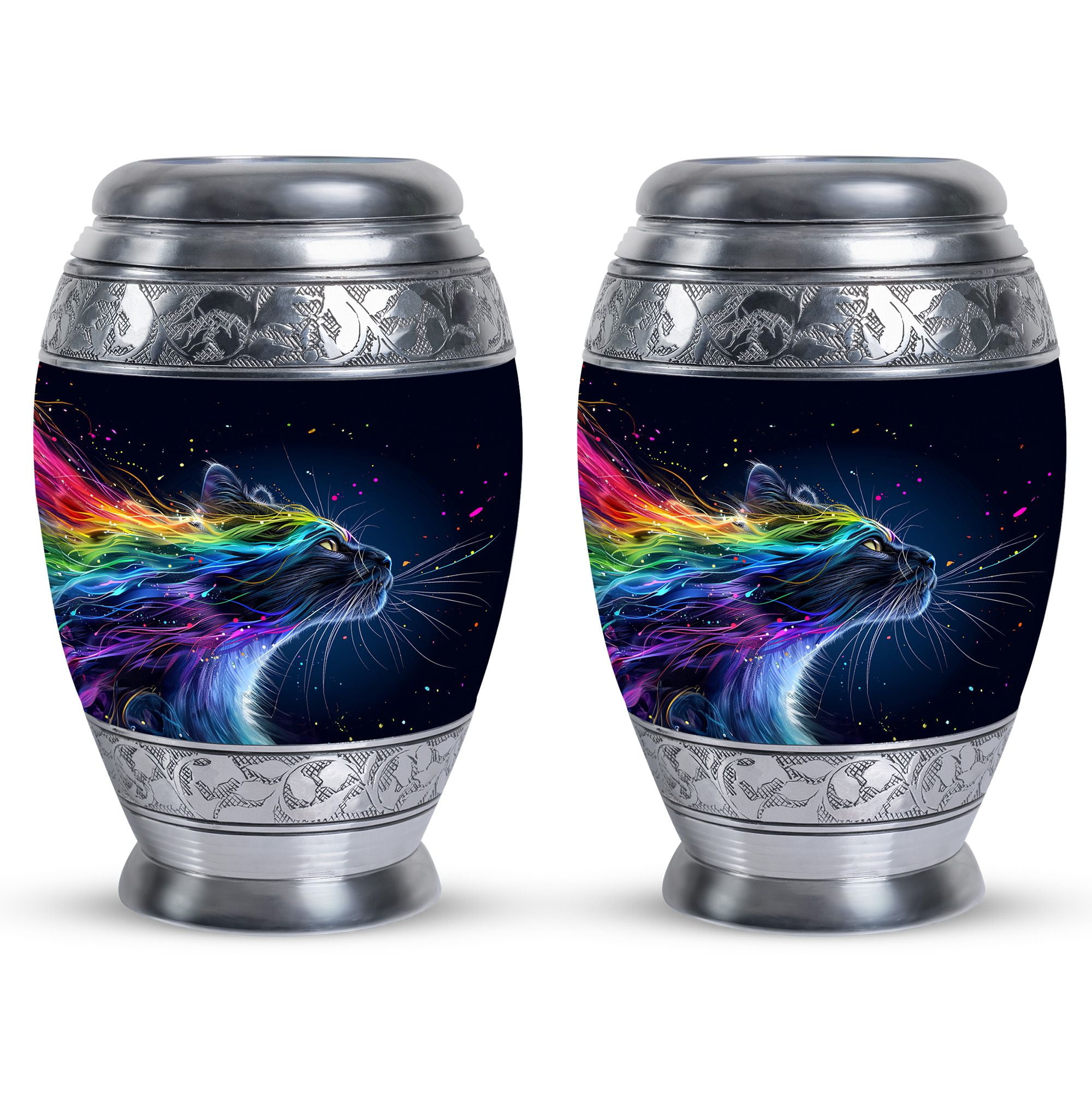 Vivid Whisker Waves Cremation Memorial Urn - Cremation Containers ...