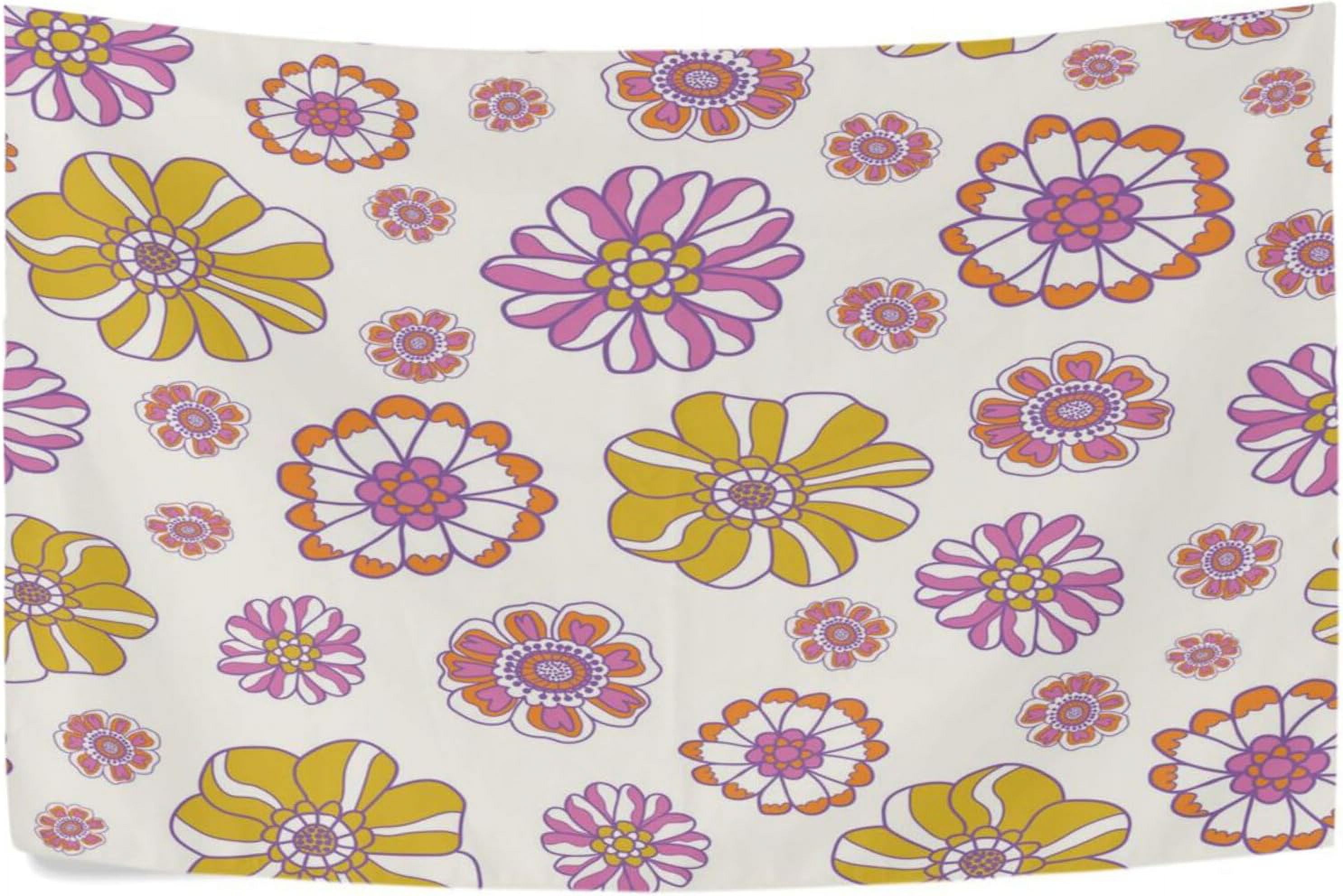 Vivid Wildflowers Tapestry Wall Hanging Tapestries Happy Colorful ...