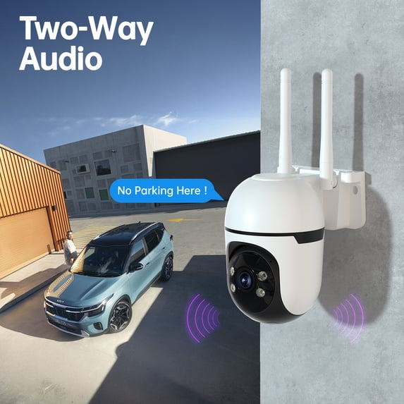 VividEye 2K Outdoor PTZ Security Camera Wired, 5G & 2.4GHz WiFi, IP66 ...