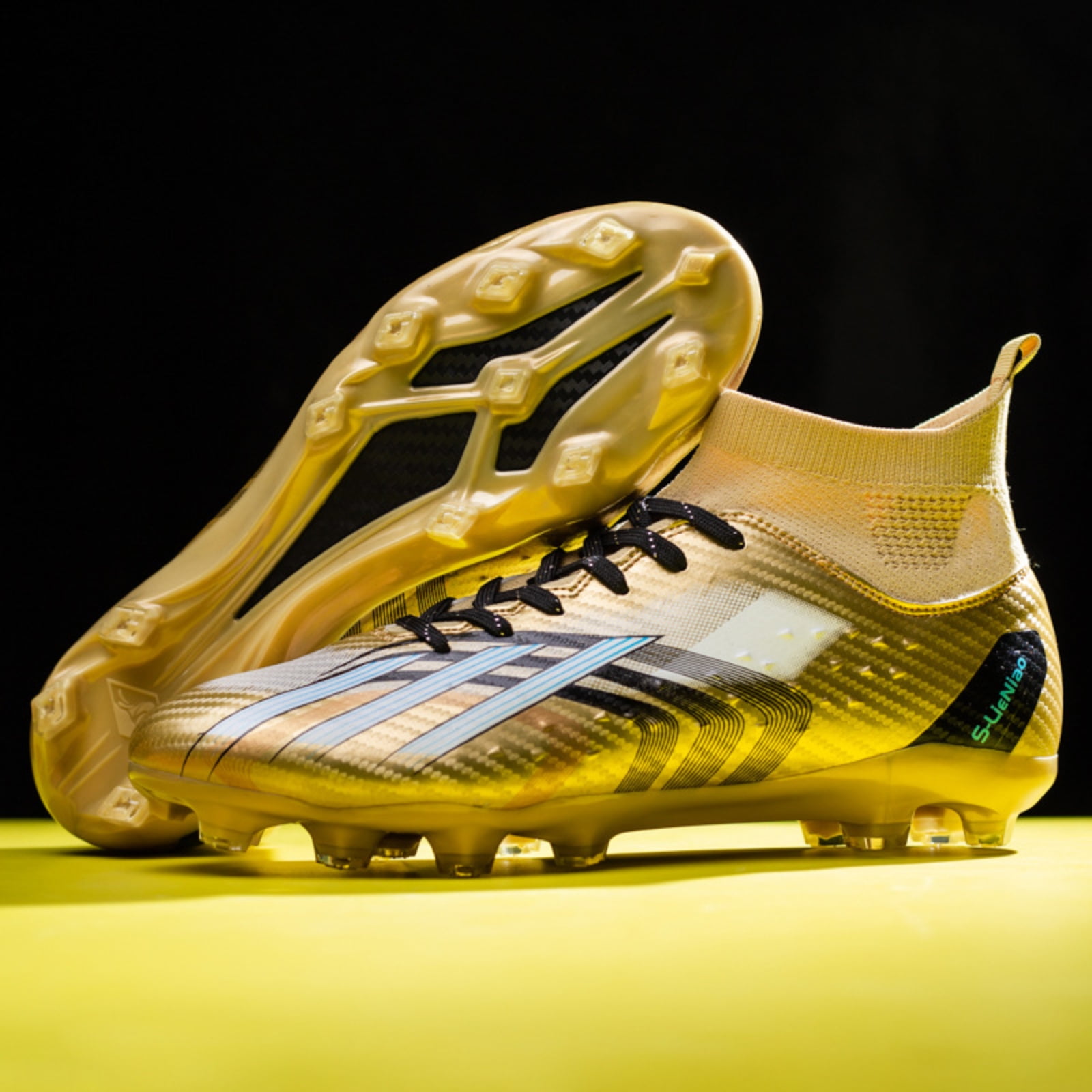 VividVelocity Men's Womens Soccer Shoes Football Cleats High-Tops Lace ...