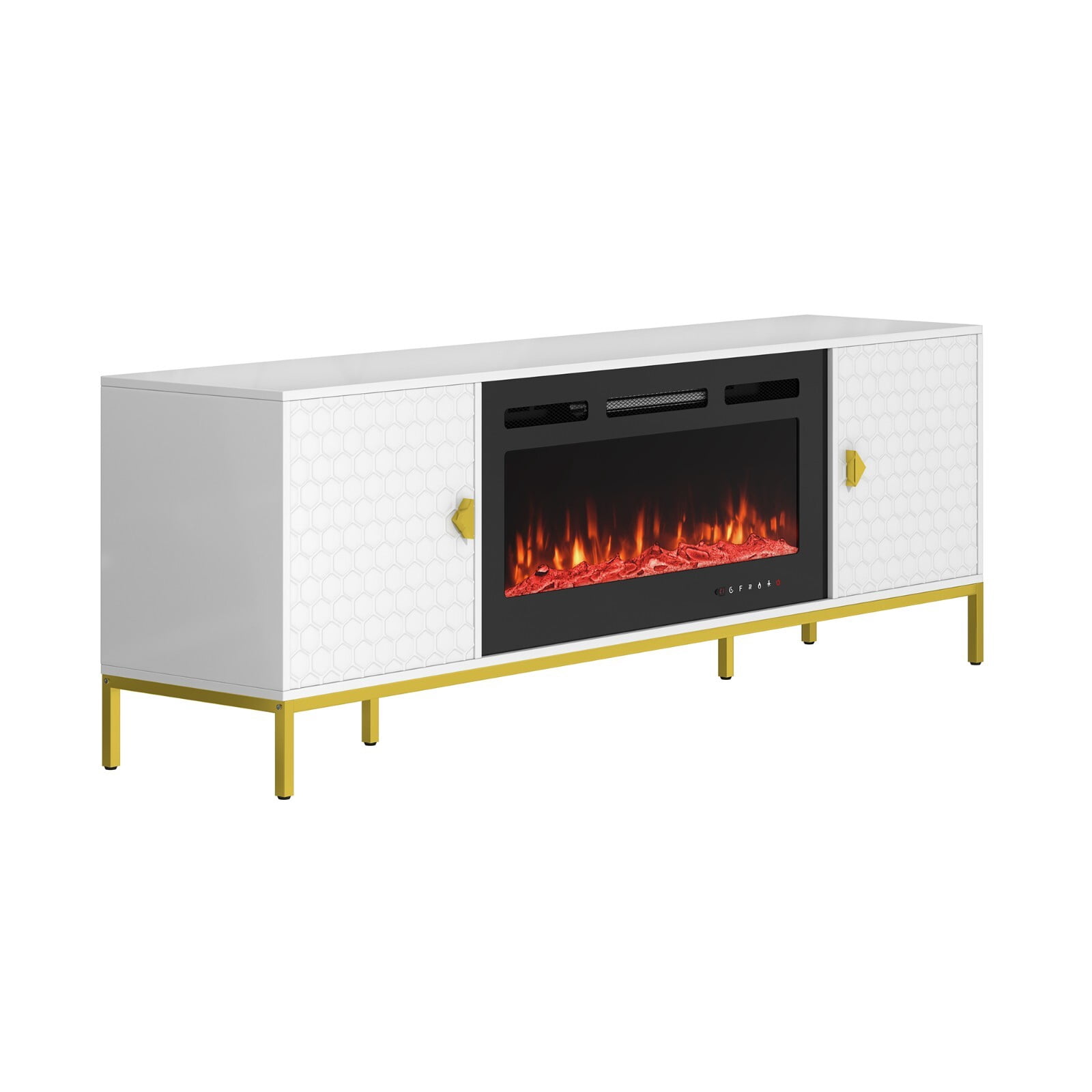 VividVibes BL-EF Fireplace TV Stand with Electric Fireplace - Modern ...