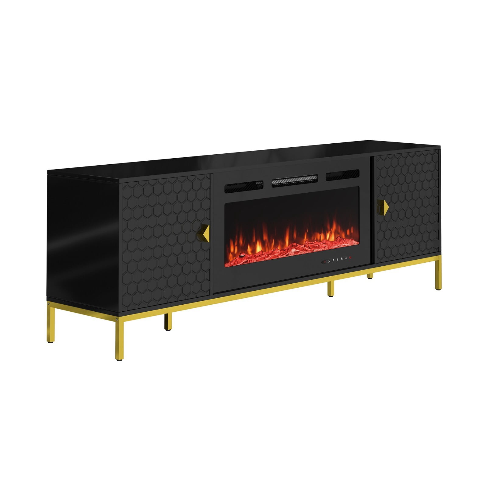 VividVibes BL-EF Fireplace TV Stand with Electric Fireplace - Modern ...