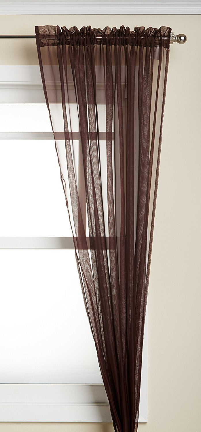 VividVibes Curtains Sheer - Linen Texture Sheer Window Covering, Light ...