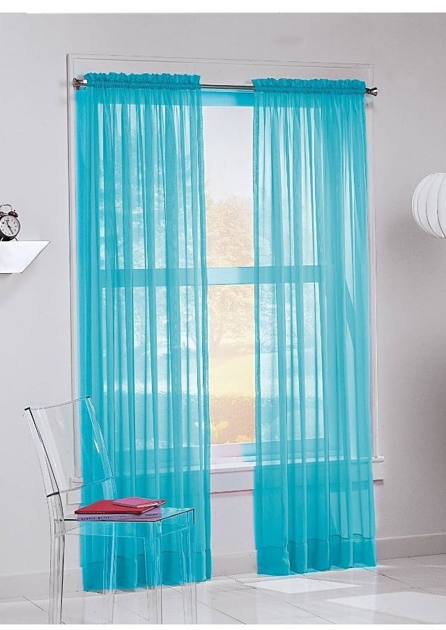 VividVibes Curtains Sheer - Linen Texture Sheer Window Covering, Light ...