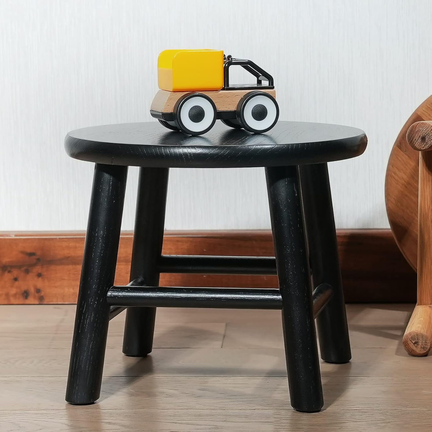 VividVibes Kids Stool, Milking Stool, USA Grown Oak, Plant Stand ...