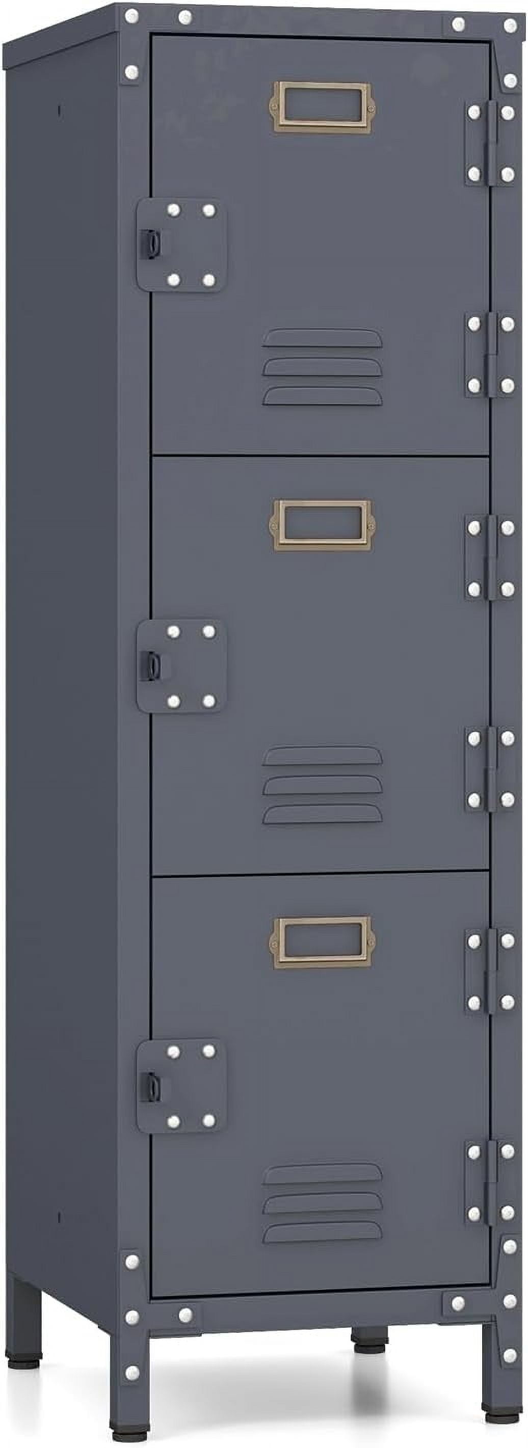 VividVibes Metal Locker Cabinet, 40” Stackable Storage Cabinet w ...