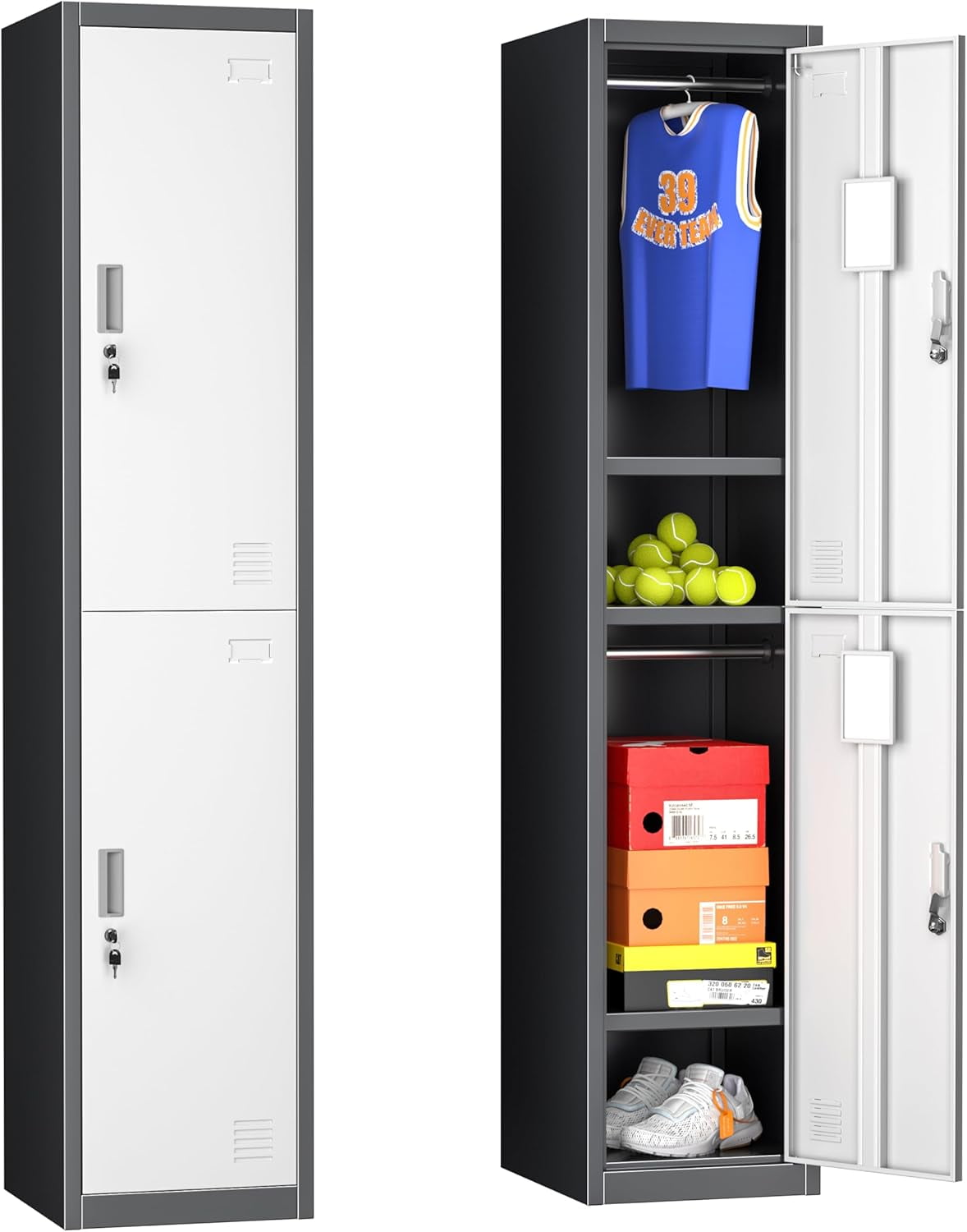 VividVibes Metal Locker for Employees with Lock, 72" H Employee Locker ...