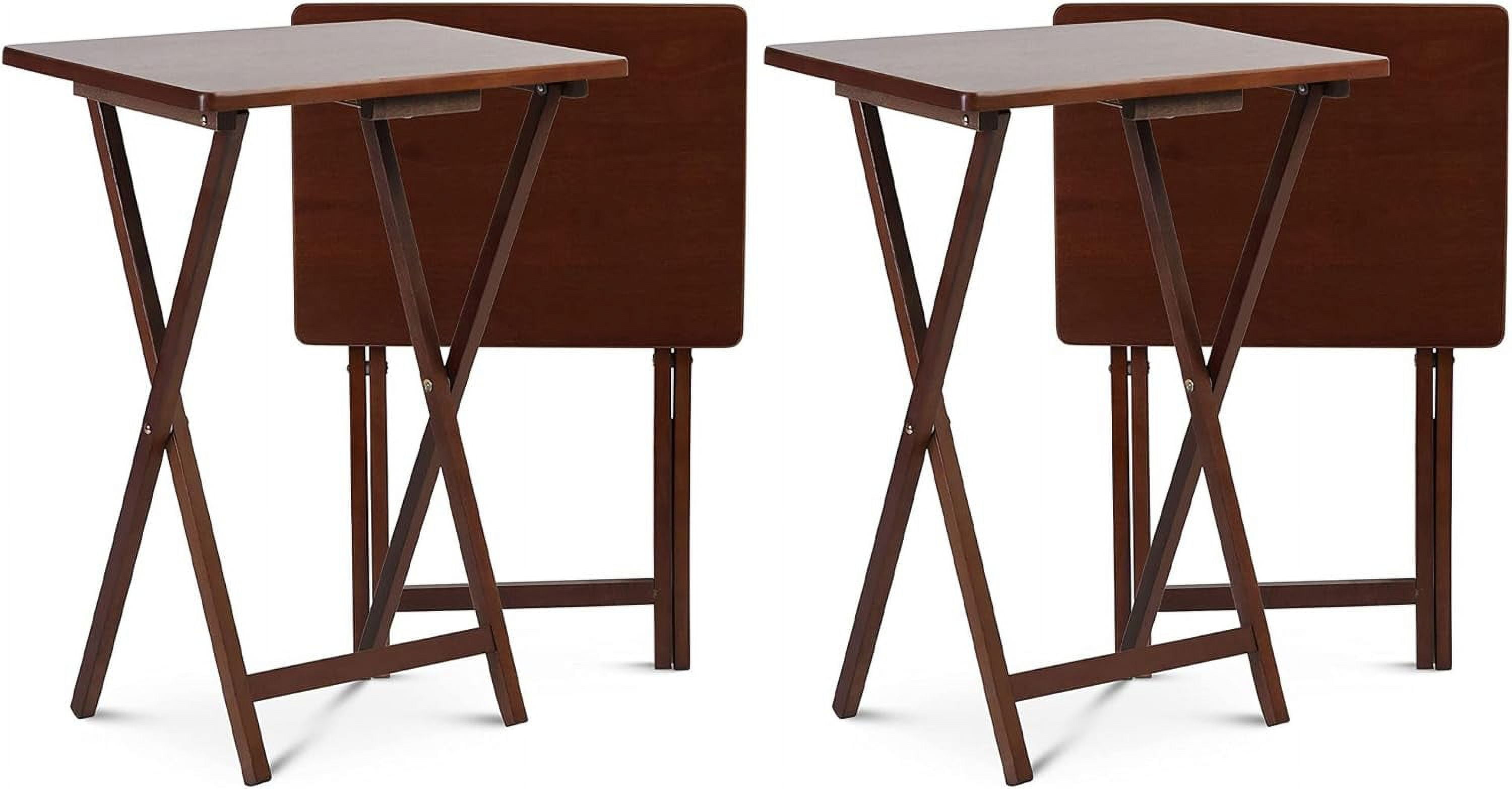 VividVibes Portable Collapsible TV Snack Tray Table Desk Serving Stand ...