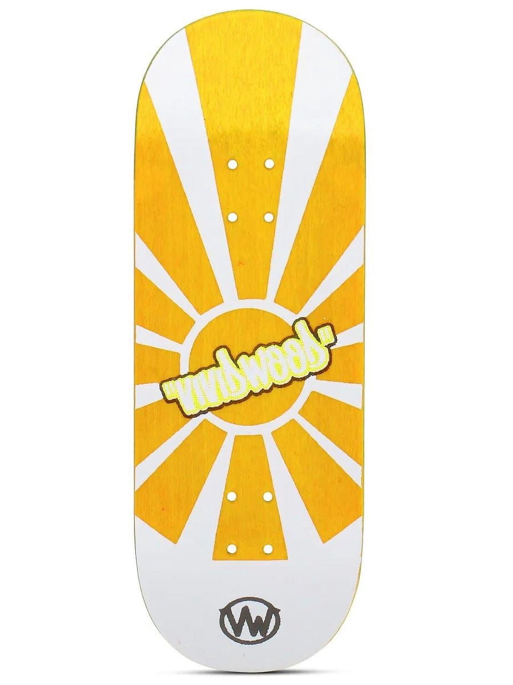 VividWood Fingerboard Deck - Yellow Sunrise Yellow, Grill - 33mm Wide ...