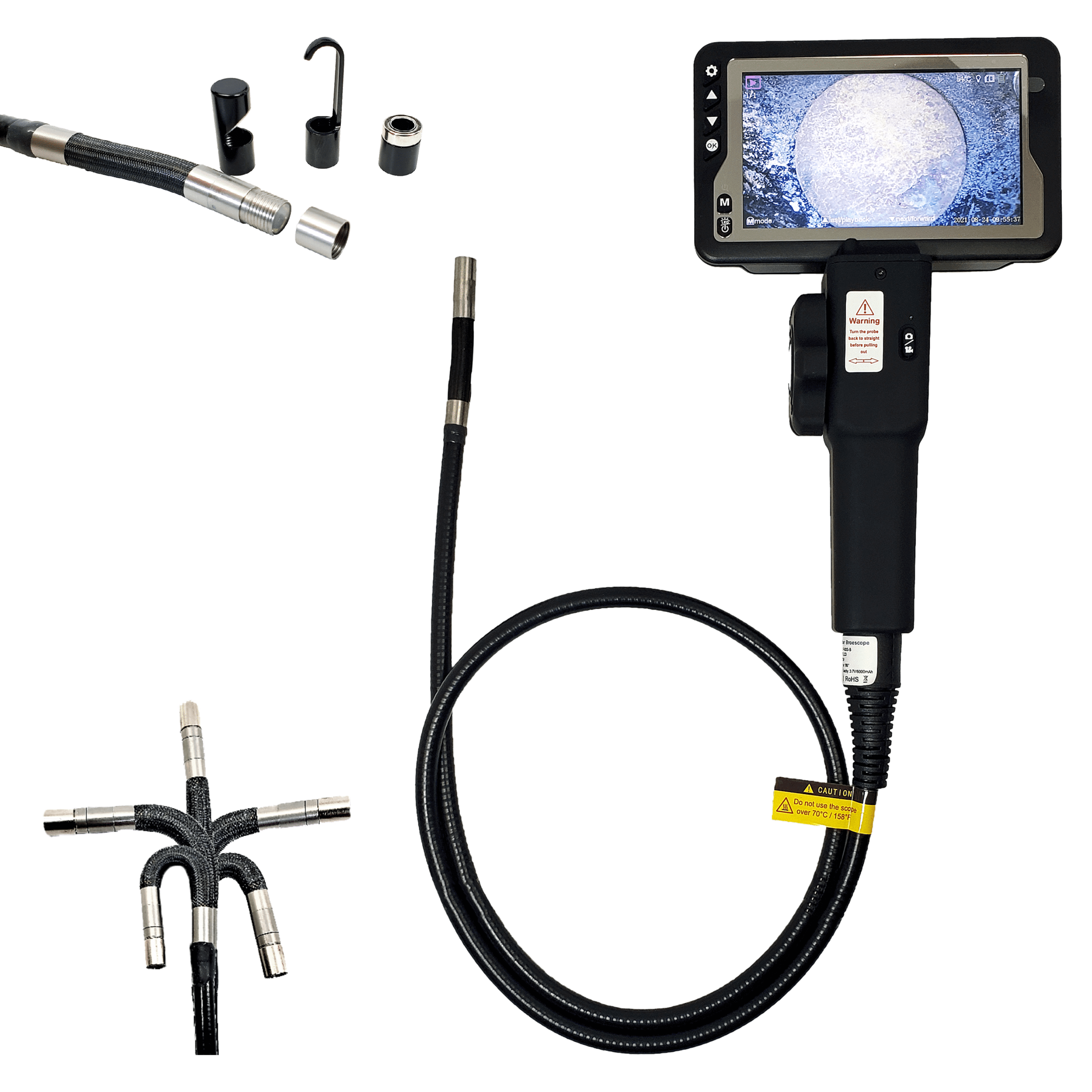 Vividia VA-850 LCD/WiFi Two-Way Articulating Borescope Videoscope ...