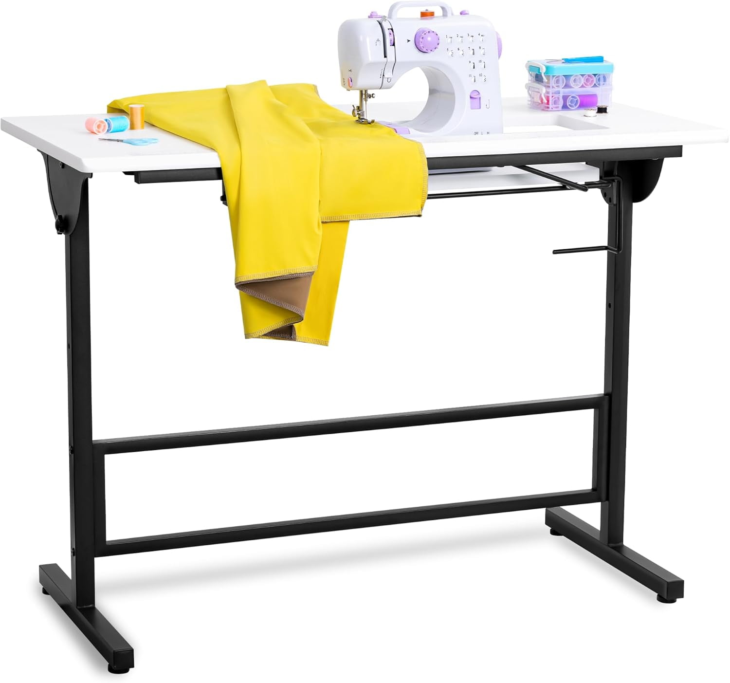 Vividwood Folding Sewing Table, Multipurpose Sewing Machine Table with ...