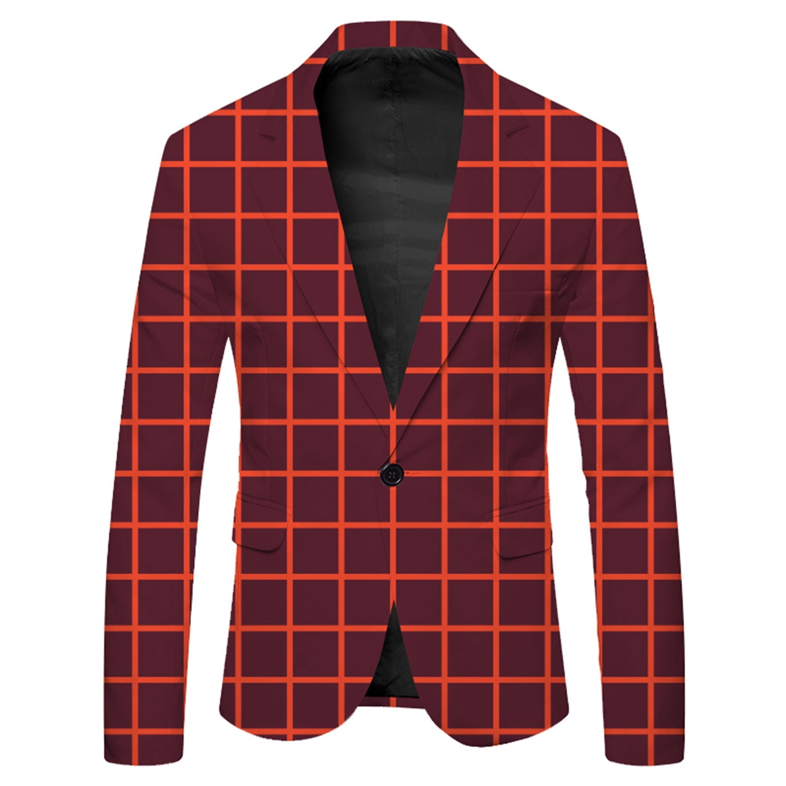 Vividxx Boys Jacket Girls Boys Long Sleeve Big Plaid Printed Lapel ...