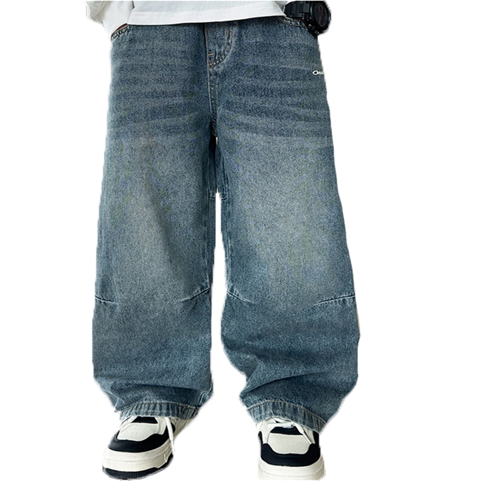 Vividxx Boys Pants Boy's Casual Straight Leg Jeans Loose Denim Pants ...
