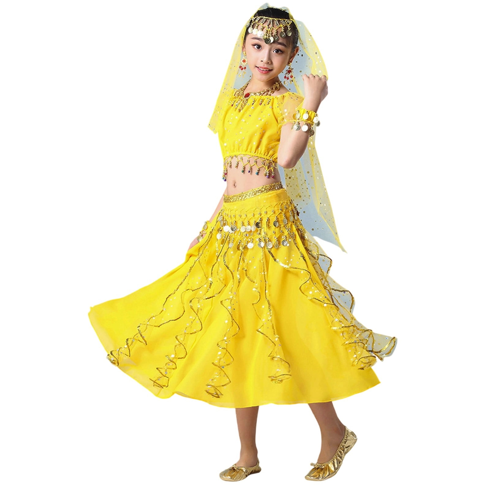 Vividxx Girls Dance Performance Outfits Sets Stage Show Dress For Kids ...