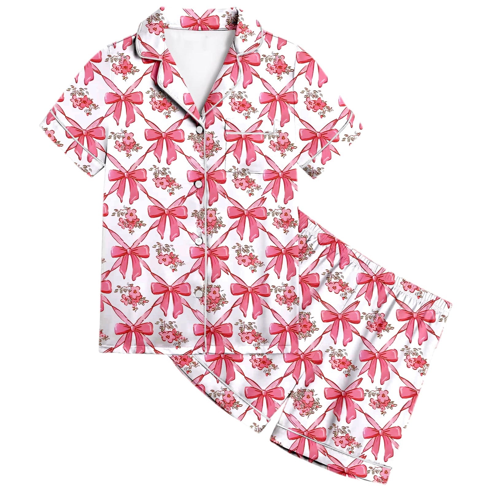 Vividxx Girls Pajamas Little Baby Girls Boys Pajamas Set Satin Silk ...