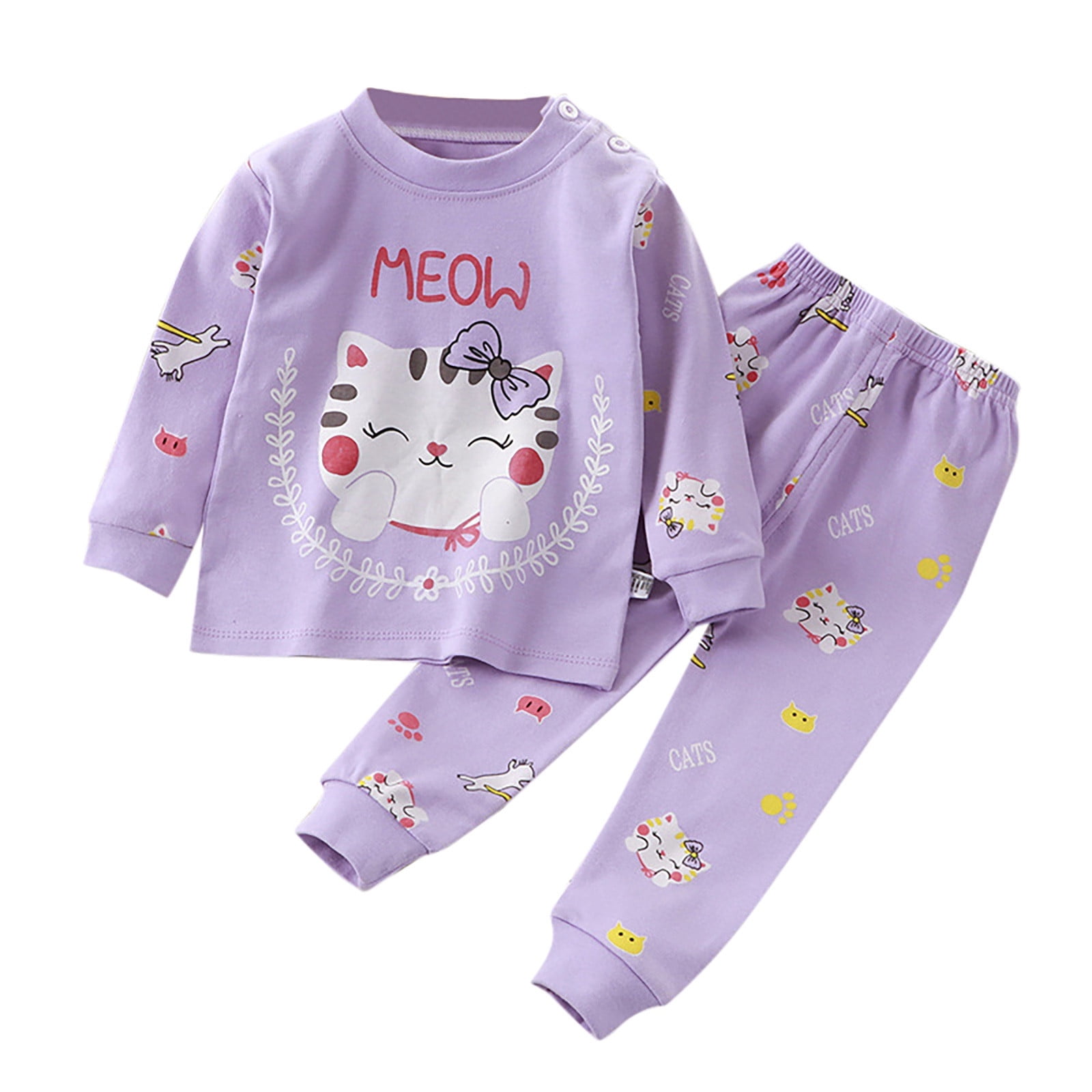 Vividxx Girls Pajamas Little Boys Girls Pajamas Dinosaur Animals Cotton ...