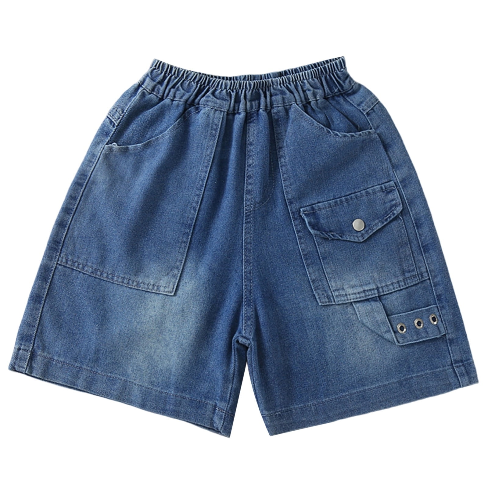 Vividxx Girls Summer Casual Girls Workwear Denim Shorts Boys Trendy Mid ...
