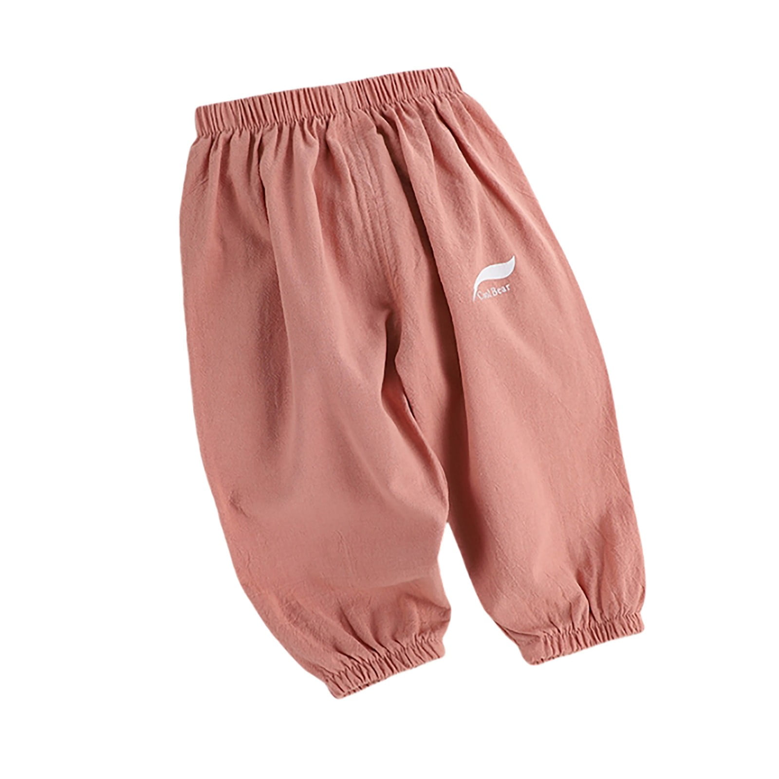 Vividxx Kids Linen Pants With Elastic Waist Long Pants Slacks Trousers ...