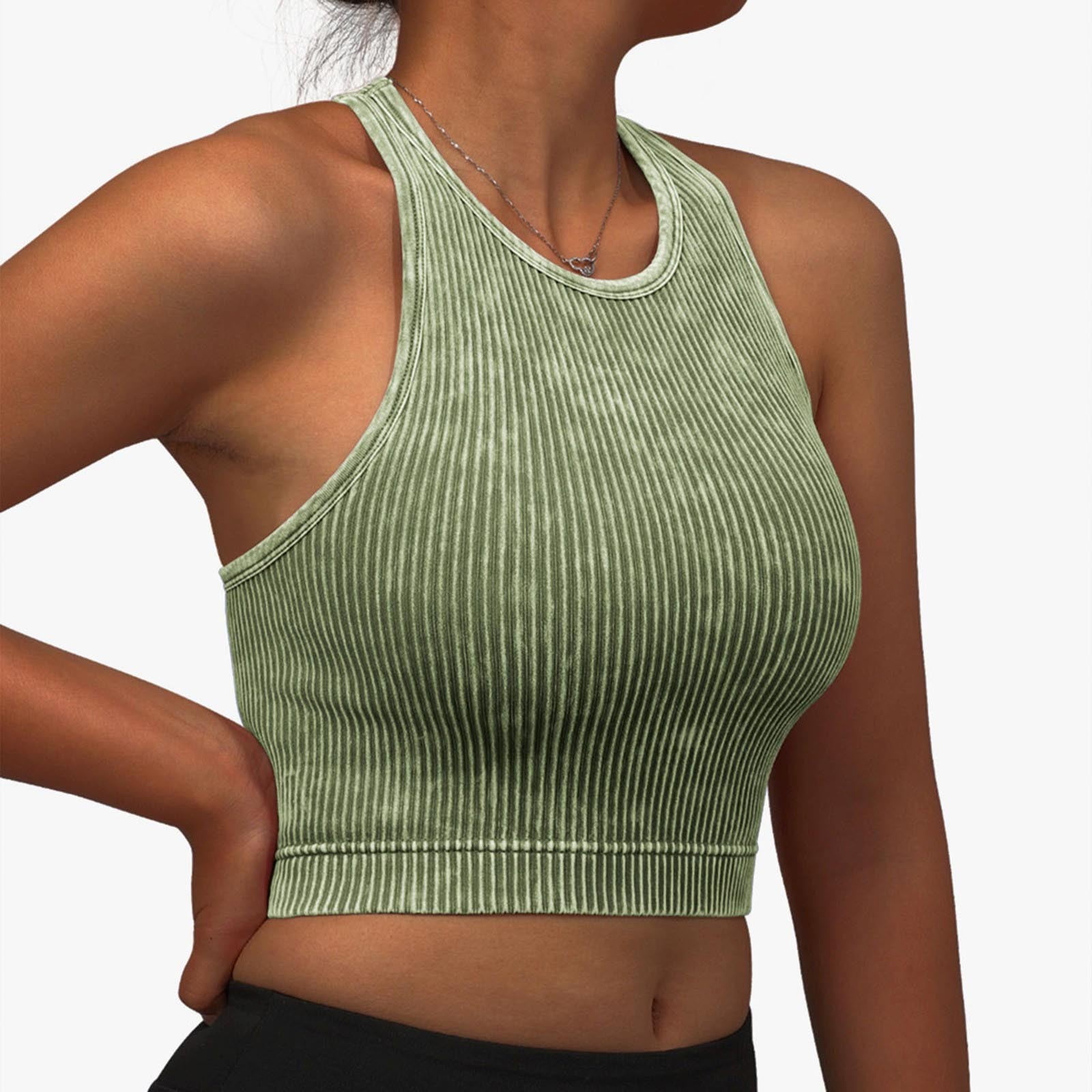 Vividxx Sports Bras For Women New Washed Seamless Sports Bra Vertical ...