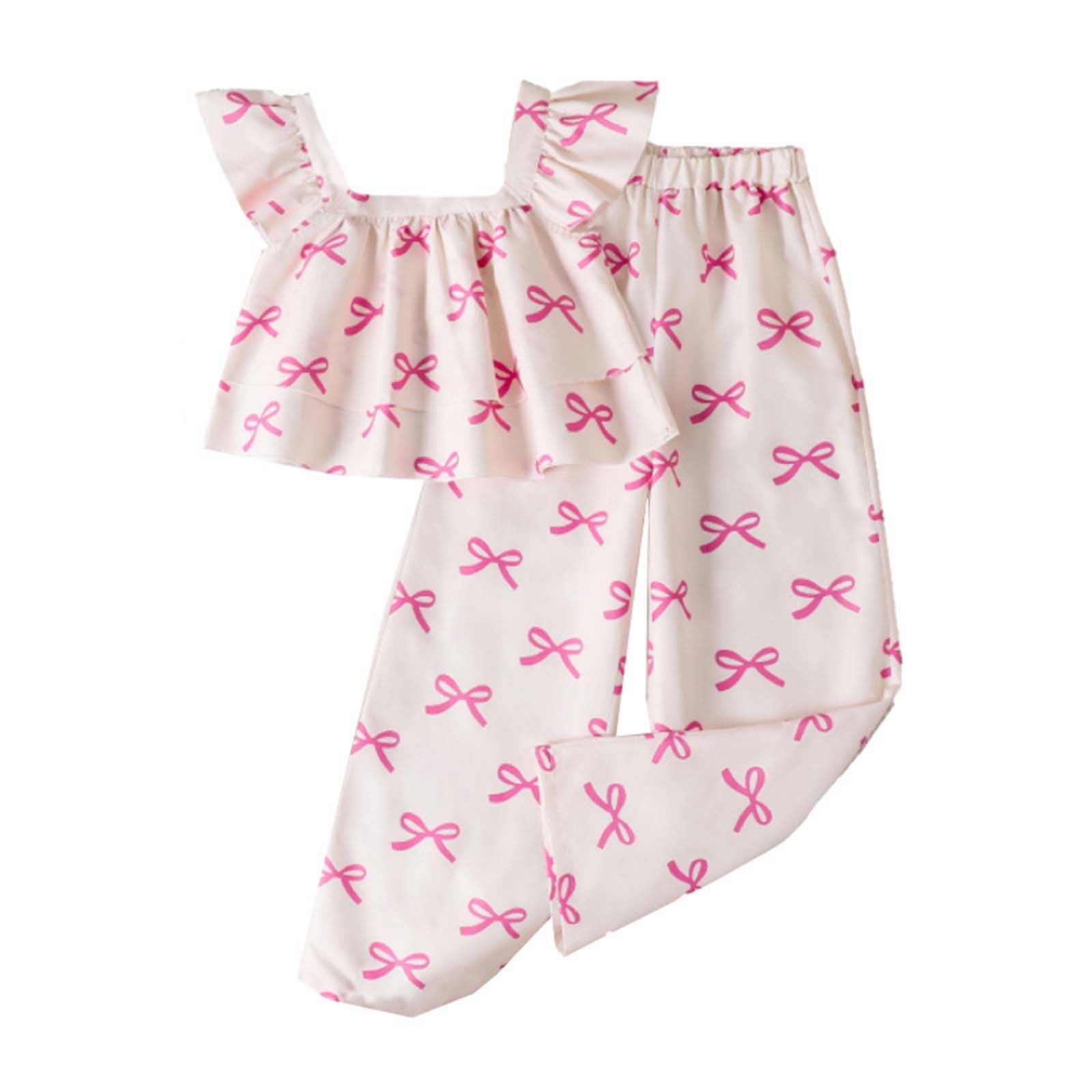 Vividxx Summer Girls Large Sized Bow Patterned Full Print Flared ...