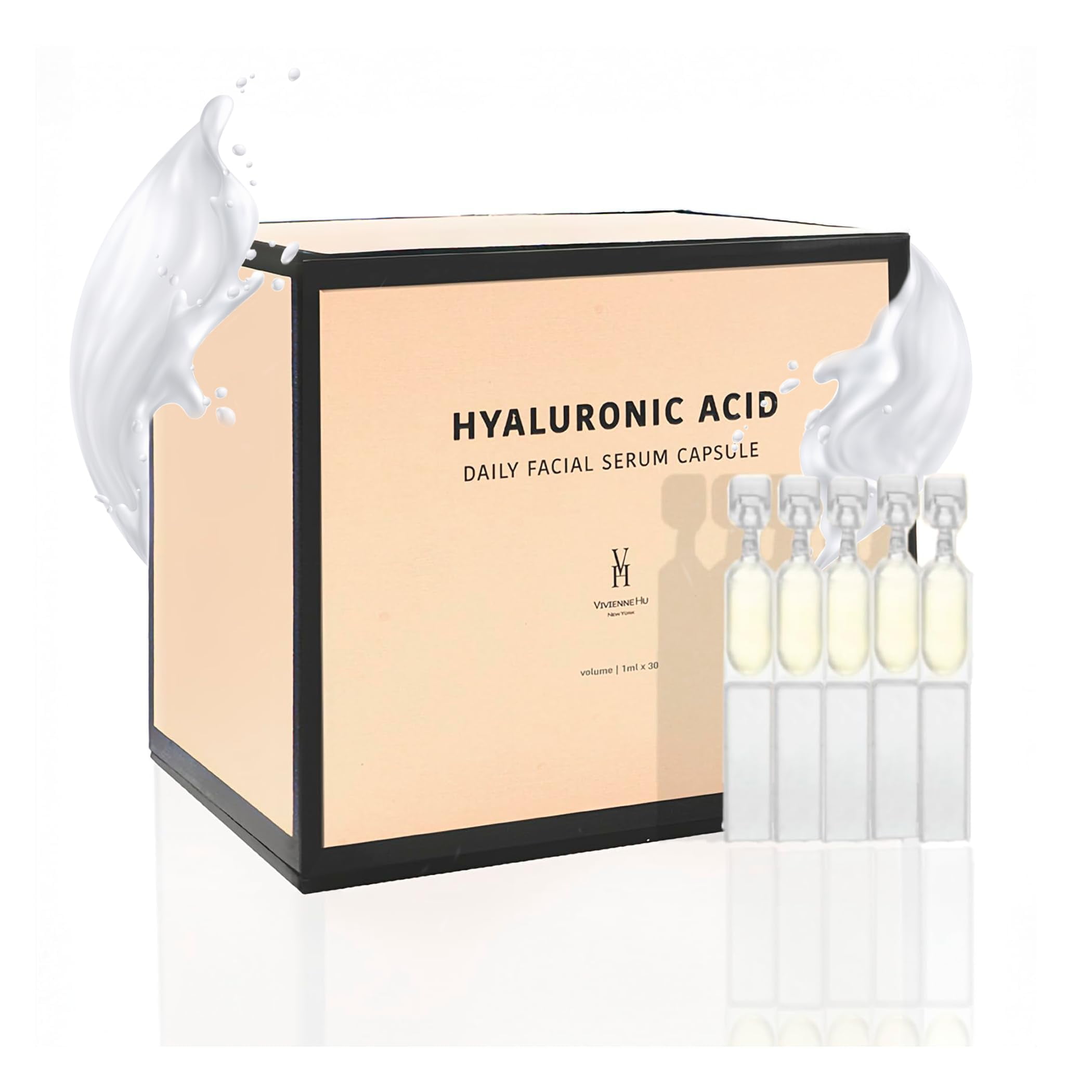 VivienneHu Hyaluronic Acid Serum Capsules, Hydrating Serum for Face ...